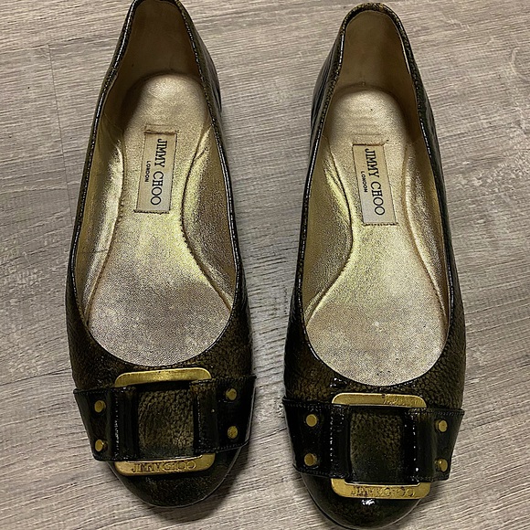 Jimmy Choo | Shoes | Jimmy Choo Made In Italy Womens Buckle Flats Sz ...